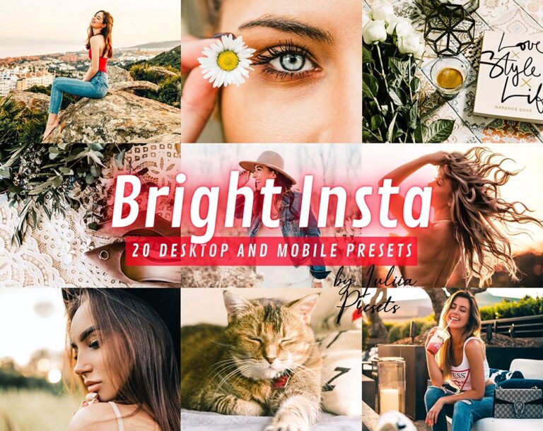 Buy BRIGHT INSTA LUTs - Iuliia.Store