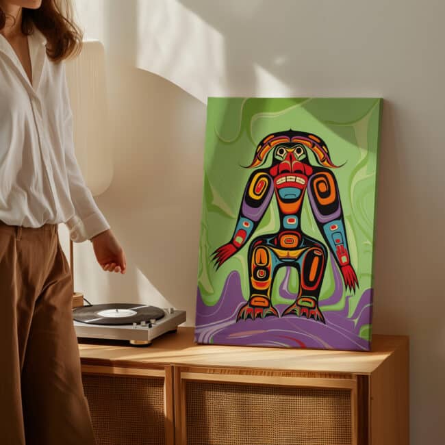 Indigenous Canadian Art Canvas – Extra Large Wall Decor