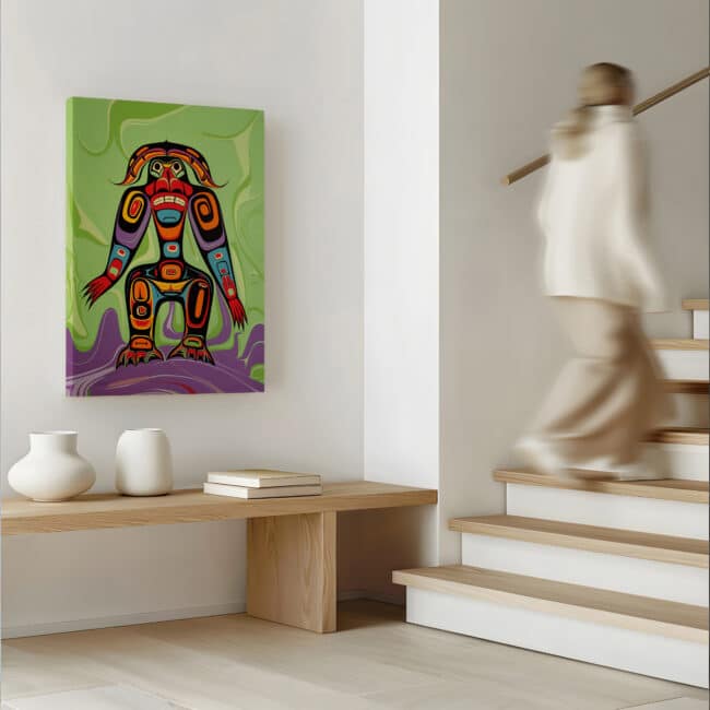Indigenous Canadian Art Canvas – Extra Large Wall Decor