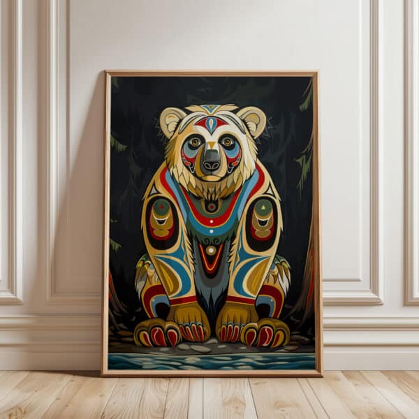 Bear Wall Art – Canadian Aboriginal Inspired Print