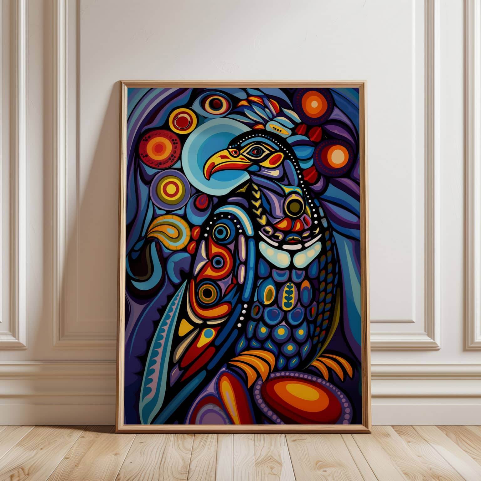 Colorful Eagle Wall Art – First Nations Inspired Design