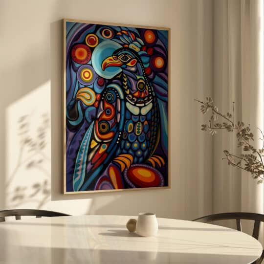 Colorful Eagle Wall Art – First Nations Inspired Design