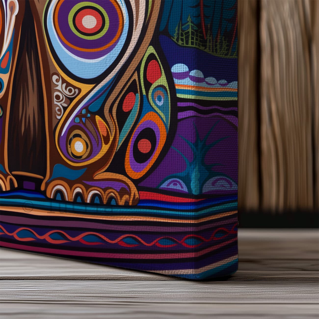 Native Canadian Bear Canvas – Indigenous Inspired Art