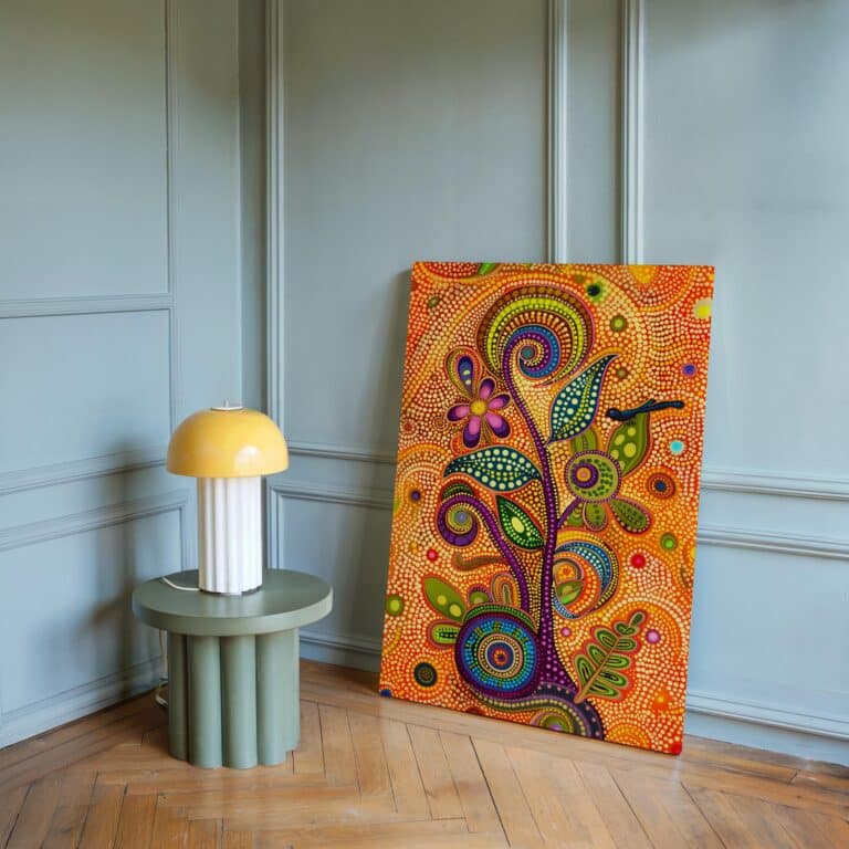 Australian Aboriginal Floral Dopamine Art Print