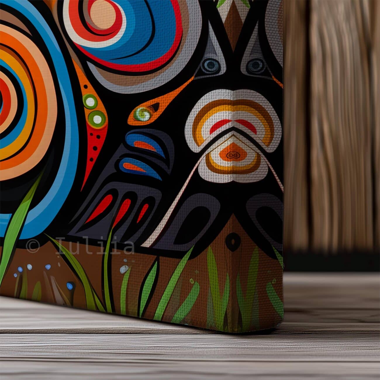 Canadian Indigenous Bear Canvas Wall Art – Set of 3 \ Print